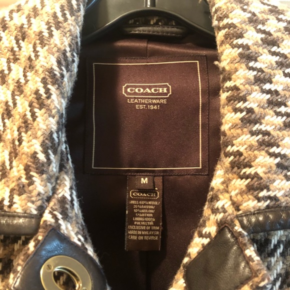 Coach | Jackets & Coats | Houndstooth Peacoat | Poshmark